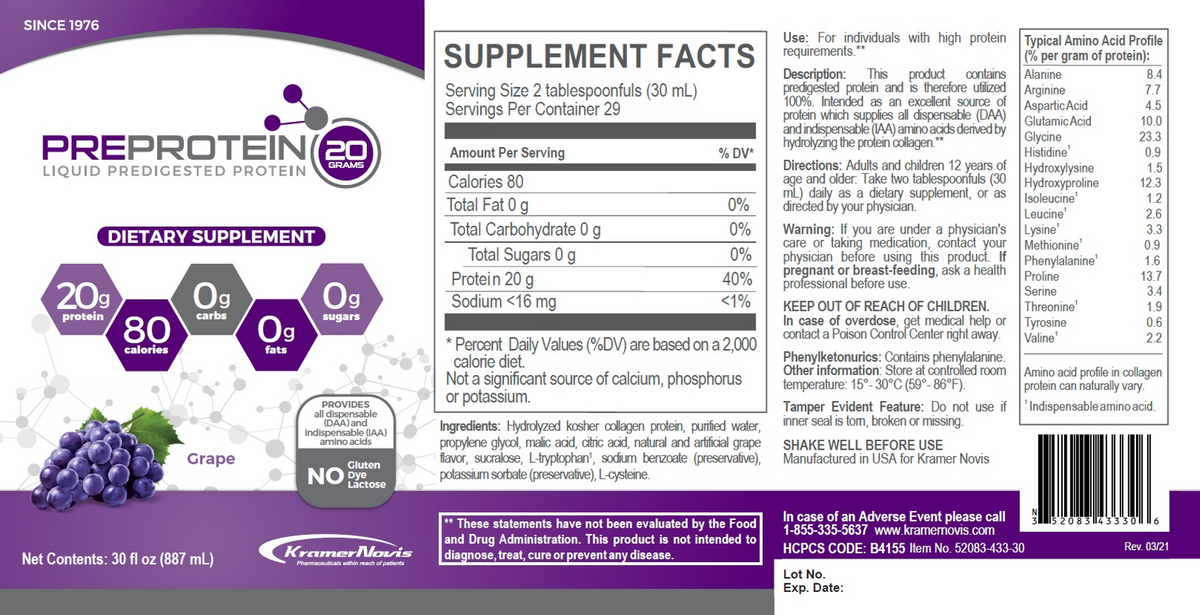 PreProtein 20G 30oz Bottle (Case of 6) – Nutrition Direct